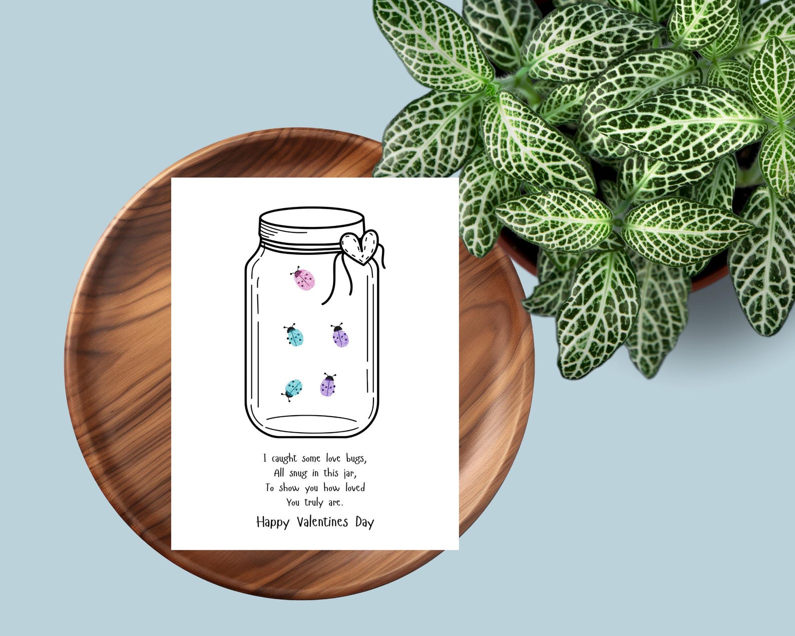 Love Bug Jar Handprint Craft – Printable 8x10 | Valentine’s Day Kids ...