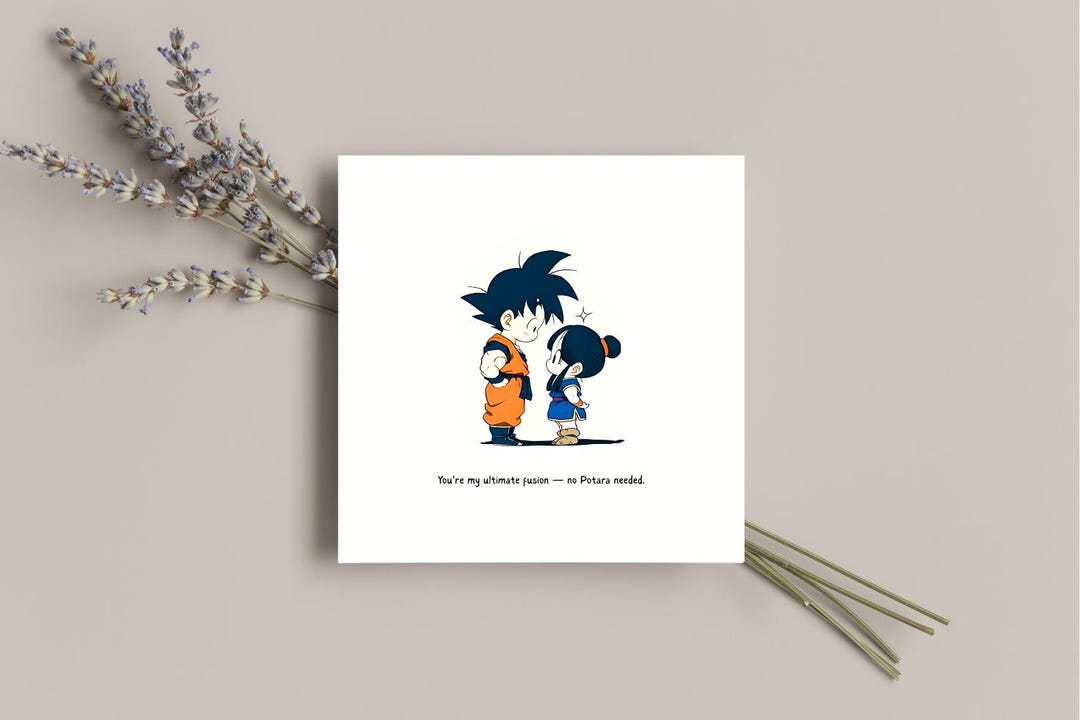 Personalised Dragon Ball Love Card Goku & Chi-chi Anniversary Gift ...