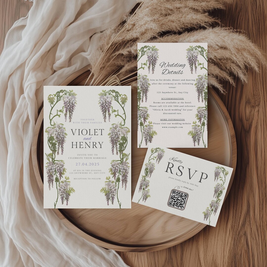 Regency Wedding Invitation Suite Editable Bridgerton Theme Template ...