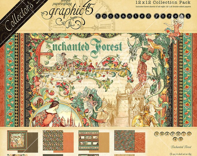 Graphic 45 Enchanted Forest Collection 12x12 Papers, 24 Sheets - Etsy