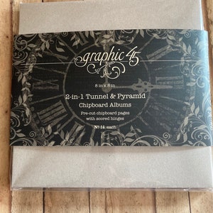 Graphic 45 NEW 2-in-1 Tunnel and Pyramid Album. Kraft Chipboard - Etsy