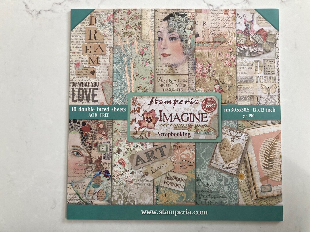 Stamperia Imagine Scrapbook Paper, 12x12, 10 Sheets - Etsy