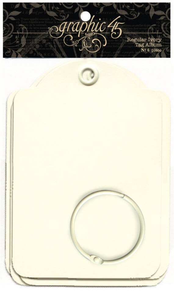 Graphic 45 Regular Tags Package of 9 Choose from 3 colors | Etsy