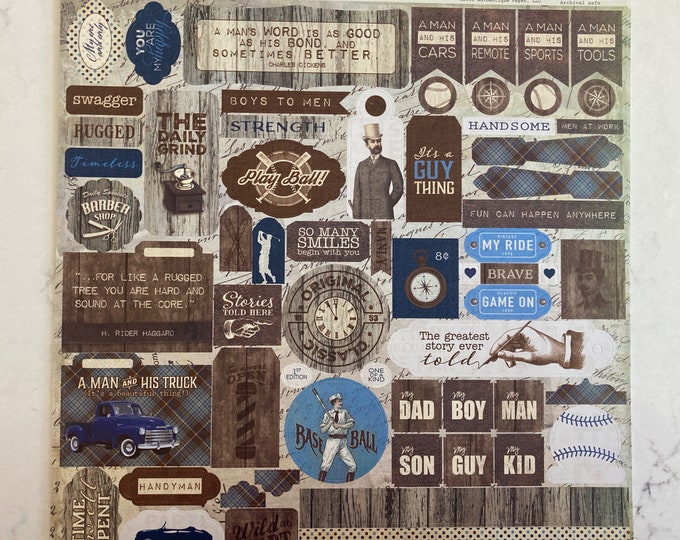 Authentique Rugged 12 X 12 Sticker Sheet - Etsy