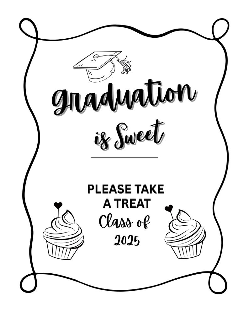 Graduation Dessert Table Sign - Etsy