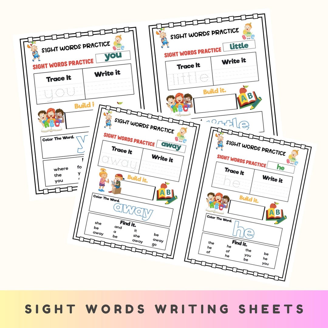 Printable Sight Word Worksheets | Learn to Read & Write | Sight Word ...