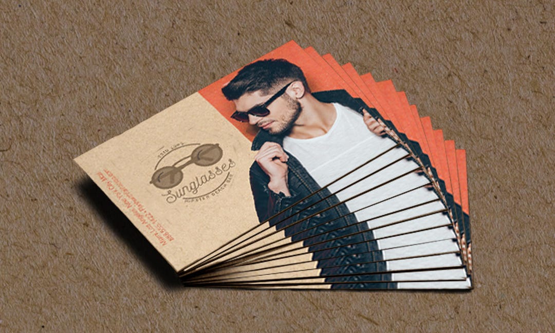 Brown Kraft Business Cards, Calling Cards With White Knockout - Etsy