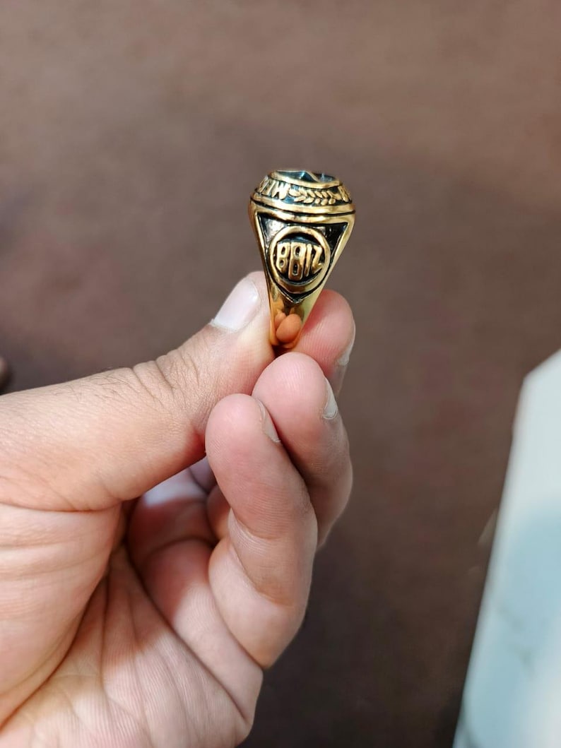 Stainless Steel Chain Mercedes Logo Roller Bracelet and Ring in Gold ...