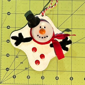 DIY Melted Snowman With Light up Nose Ornament, Snowman Puddle, Build a ...