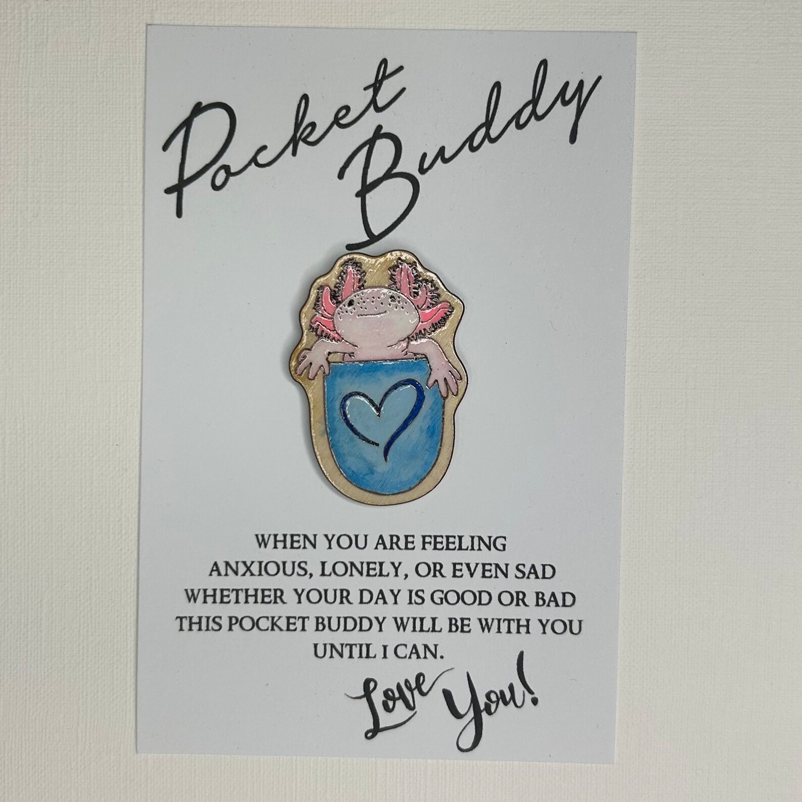 Pocket Buddy Axolotl Pocket Hugs Comfort Token - Etsy