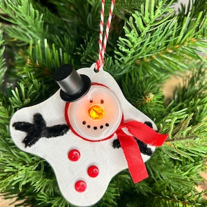 DIY Melted Snowman With Light up Nose Ornament, Snowman Puddle, Build a ...