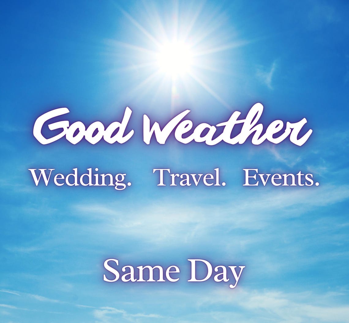 Good Weather Spell, Outdoor Events, Weddings, Sunshine, Same Day PDF - Etsy