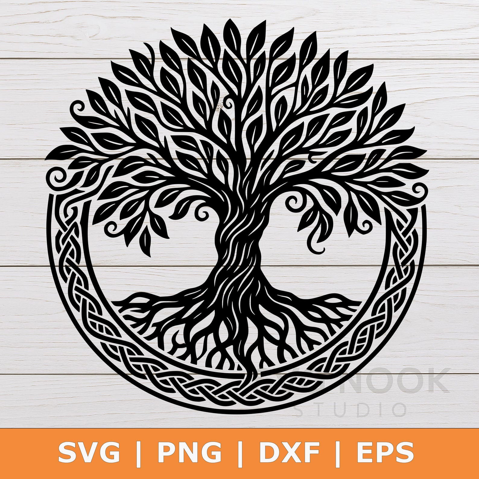 Yggdrasil Svg Tree of Life Cut File, Detailed Norse Mythology Design ...