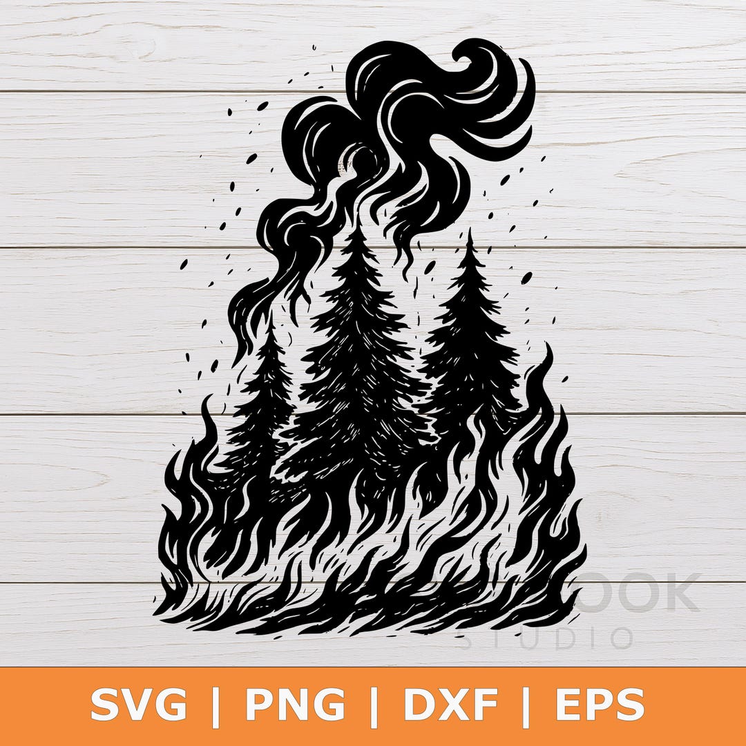 Wildfire Svg Cut File, Cricut Svg for Shirts and Tumblers, Fiery Design ...