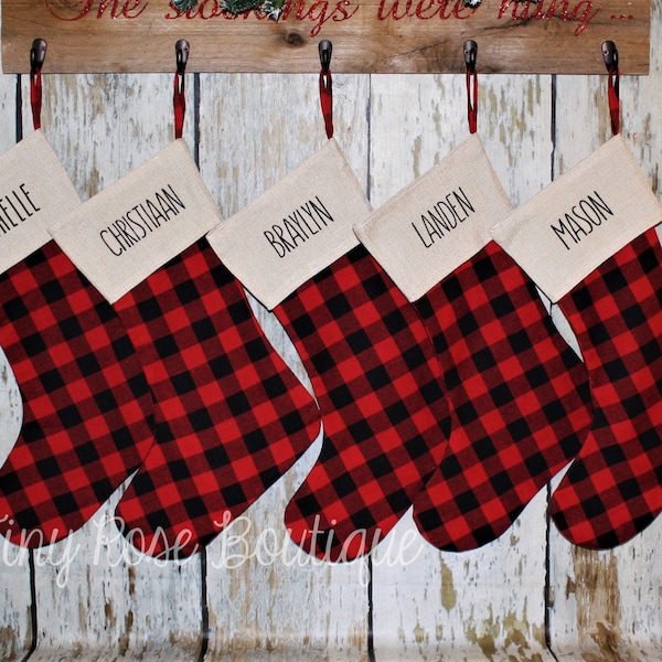 Plaid Stocking - Etsy