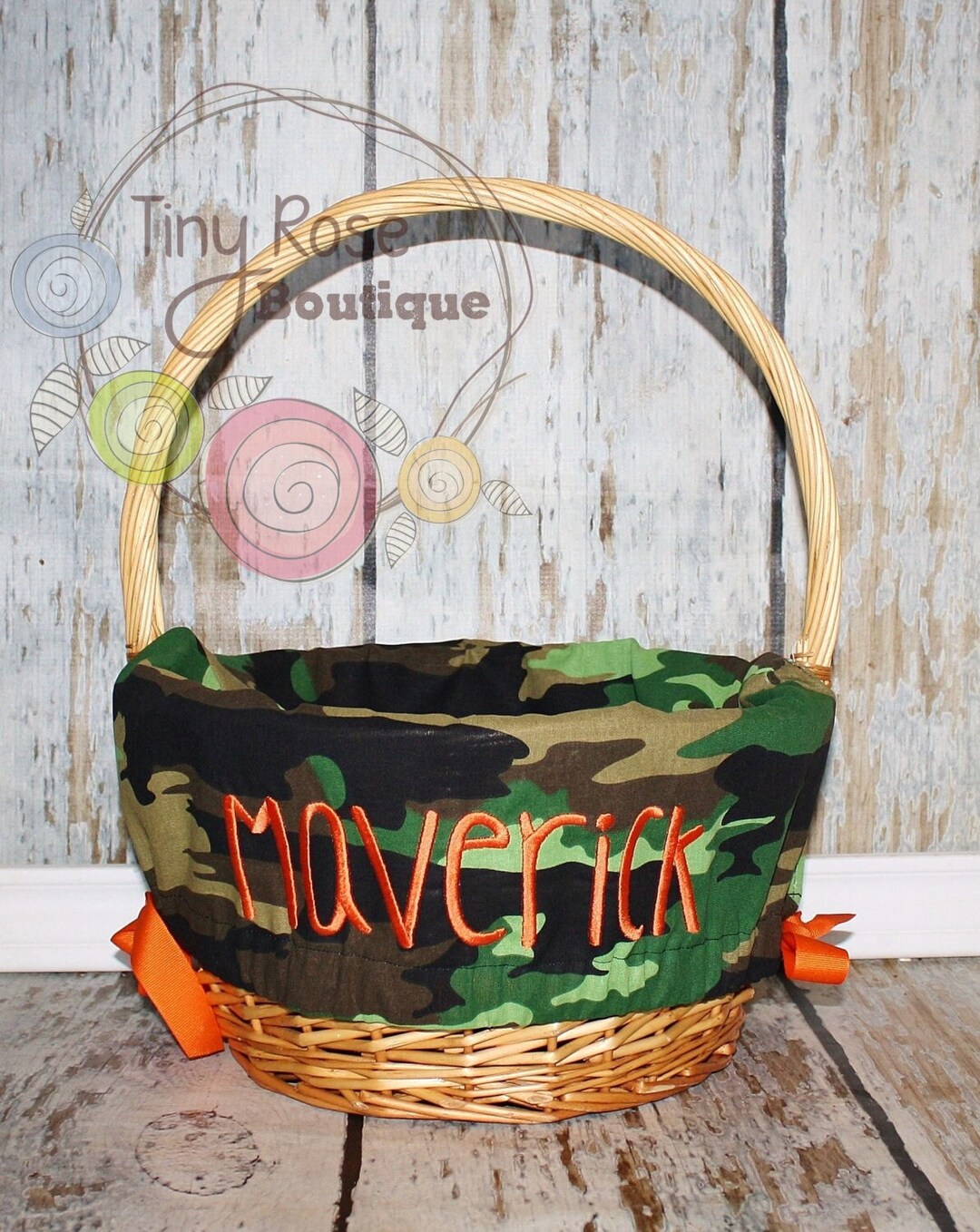 Camo Easter Basket Liner - Comes Personalized - Camouflage - Etsy