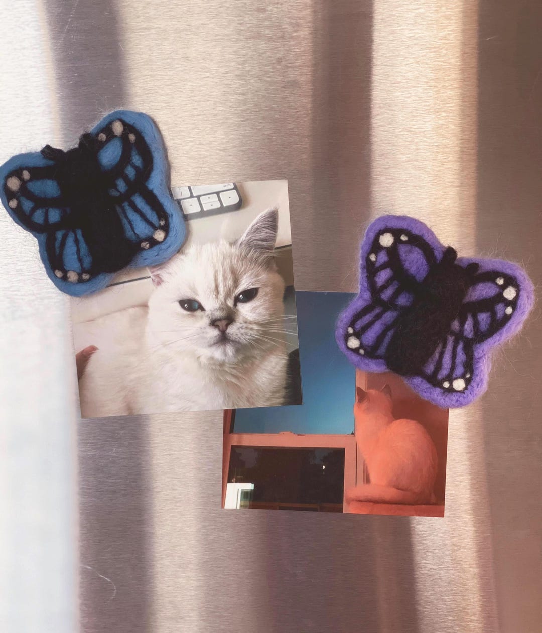Needle Felted Butterfly Magnets - Handmade Refrigerator Magnets - Etsy