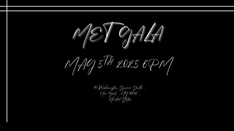 Met Gala Downloadable Printable Invitation Watch Party Editable - Etsy