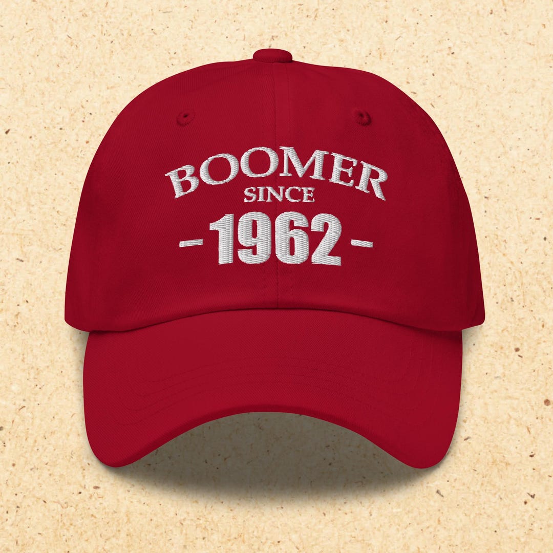 Boomer Since 1962 Embroidered Cotton Twill Cap - Etsy
