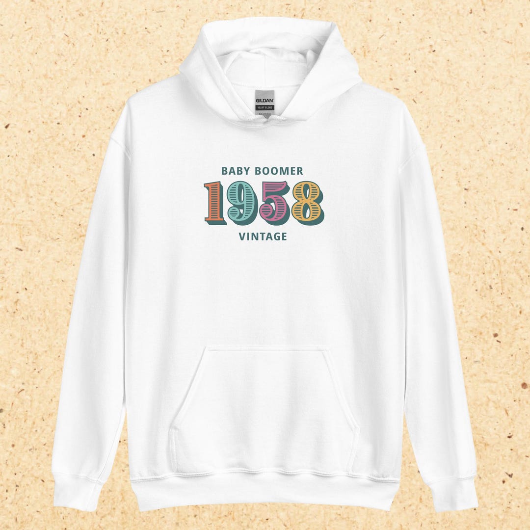 1958 Vintage Baby Boomer Unisex Hoodie - Etsy