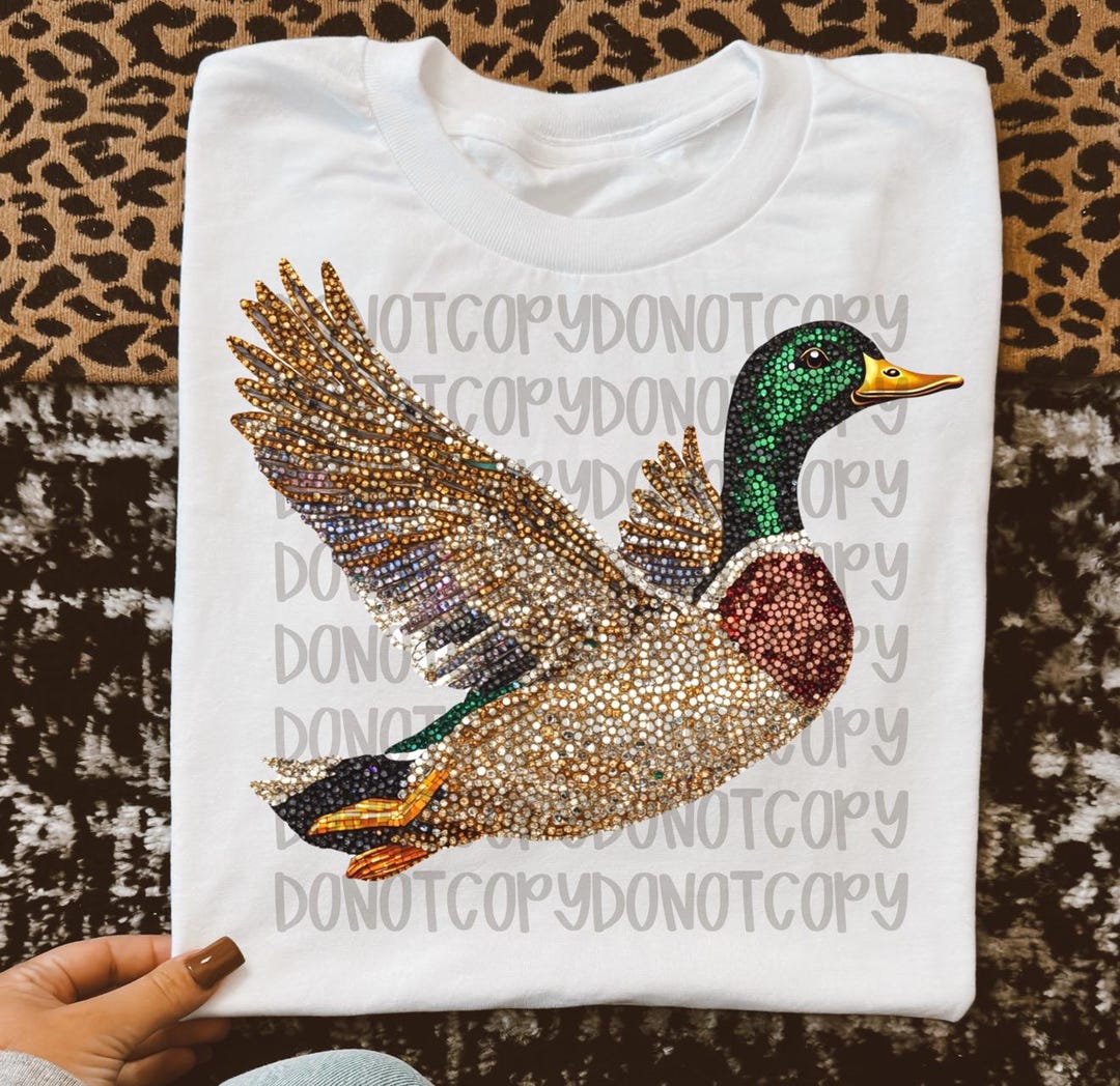 Mallard Png, Hunting Png, Sequin Bling Flying Duck Digital Download Png ...