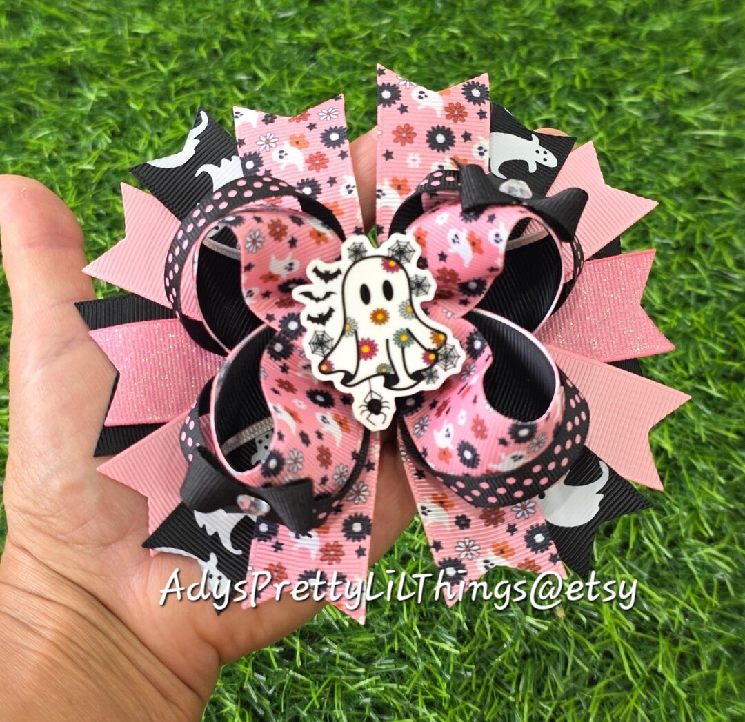 Ghost Bow Boo Bows Too Cute to Spook Boo Jee Hair Bow Halloween Bows ...