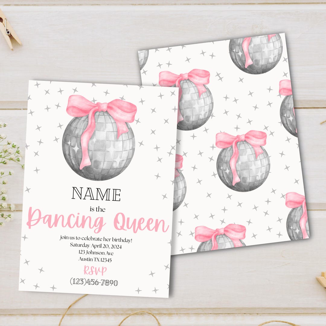 Dancing Queen Birthday Invitation Template - Etsy