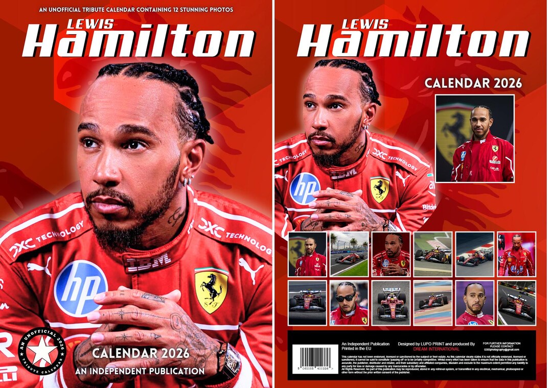 Lewis Hamilton 2026 Wall Calendar: A3 Professional Photography - Etsy