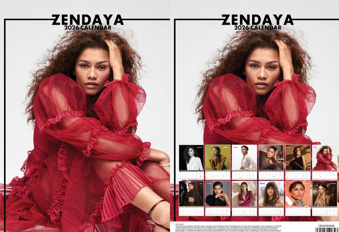 Zendaya 2026 Calendar - A3 Size 30 X 42 Cm, 12 Months of Great ...