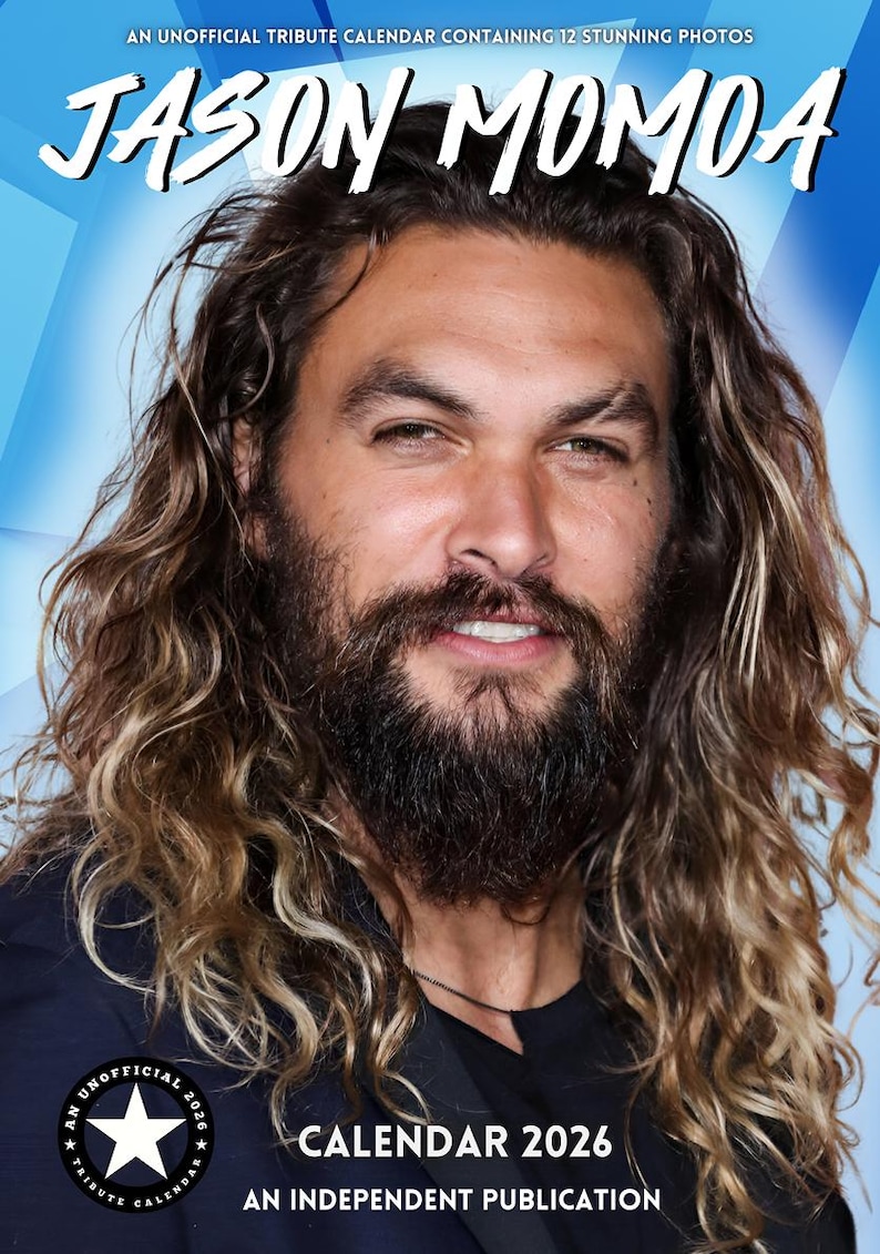 Jason Momoa 2026 Wall Calendar: A3 Professional Photography - Etsy