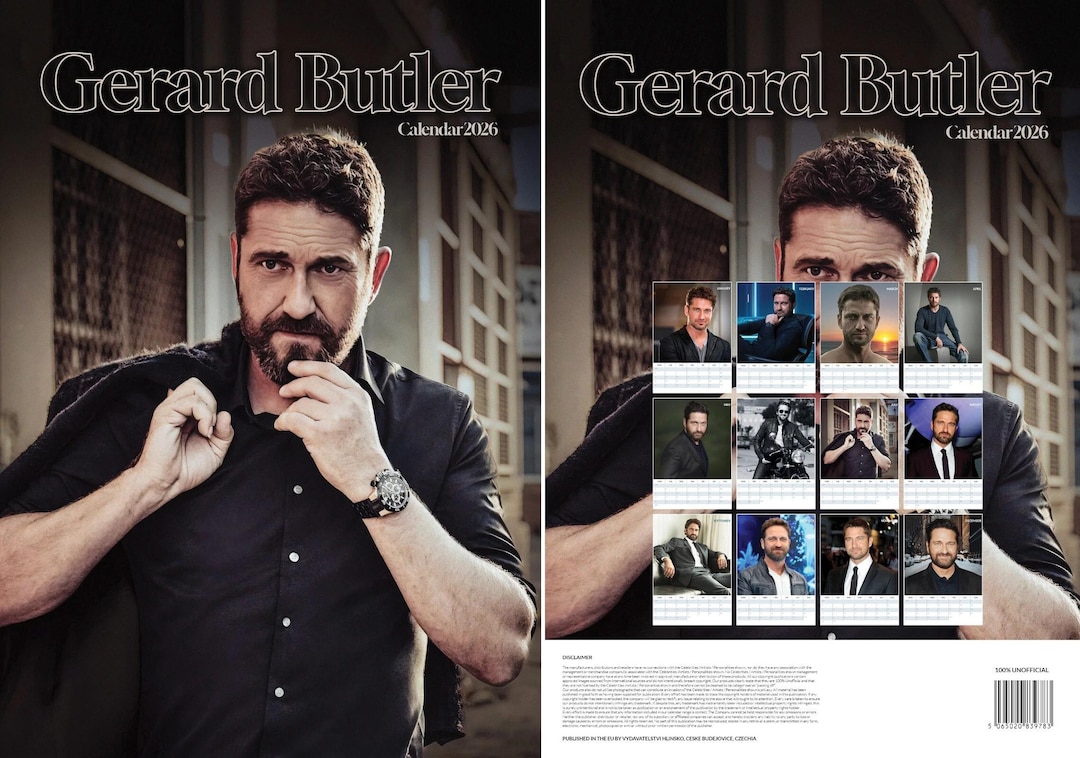 Gerard Butler 2026 Wall Calendar: A3 Professional Photography - Etsy