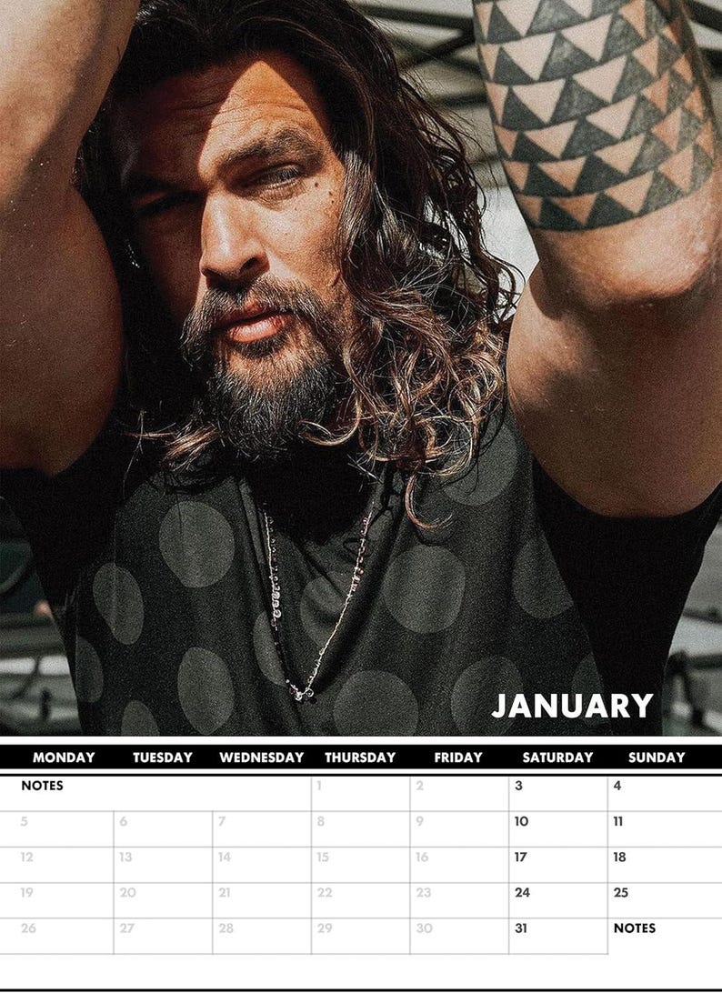 Jason Momoa 2026 Wall Calendar: A3 Professional Photography - Etsy