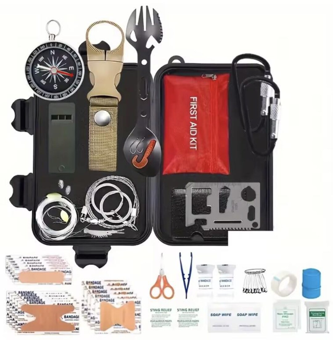 57-piece Survival First Aid Kit – Complete Wilderness Emergency Kit for ...
