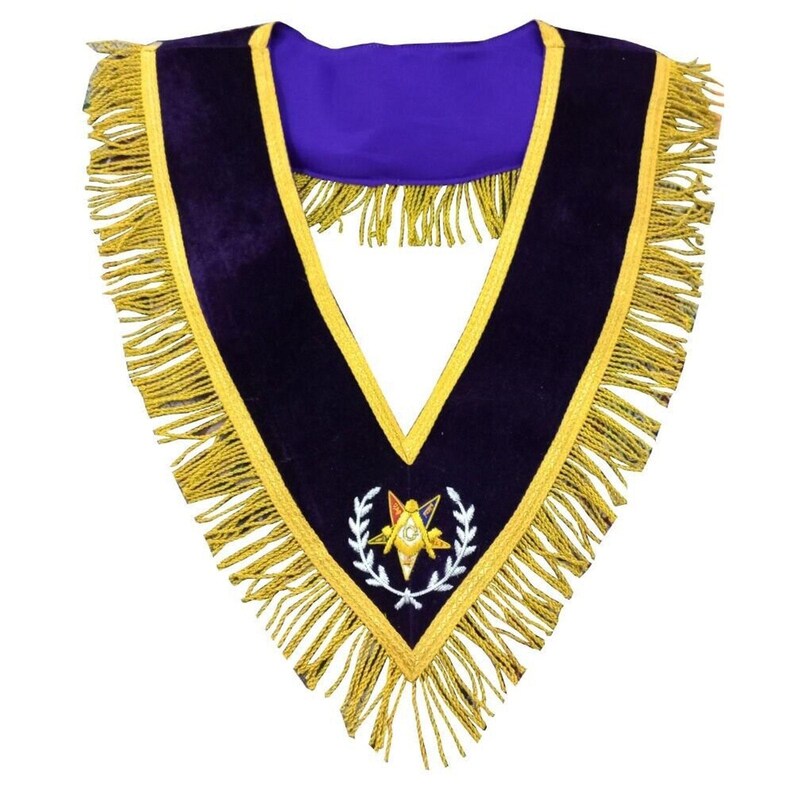 Hand Embroidered Masonic Grand Patron Regalia Set – Apron, Collar ...