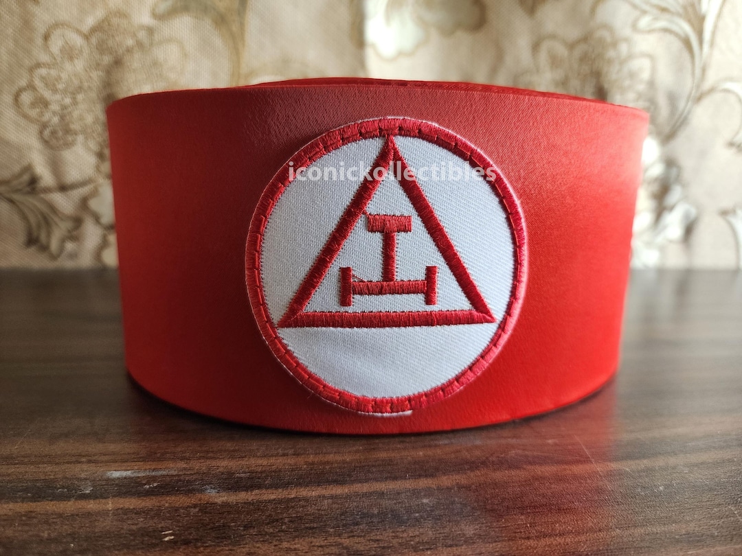 Royal Arch Masonic Crown Cap: Red Velvet Freemason Regalia - Etsy