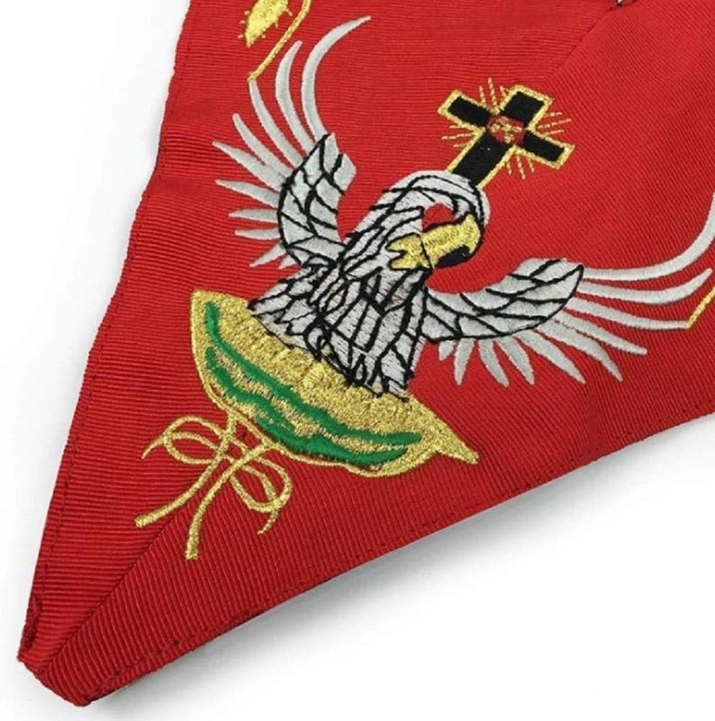 Masonic Rose Croix 18th Degree Regalia Set – Handcrafted Apron ...