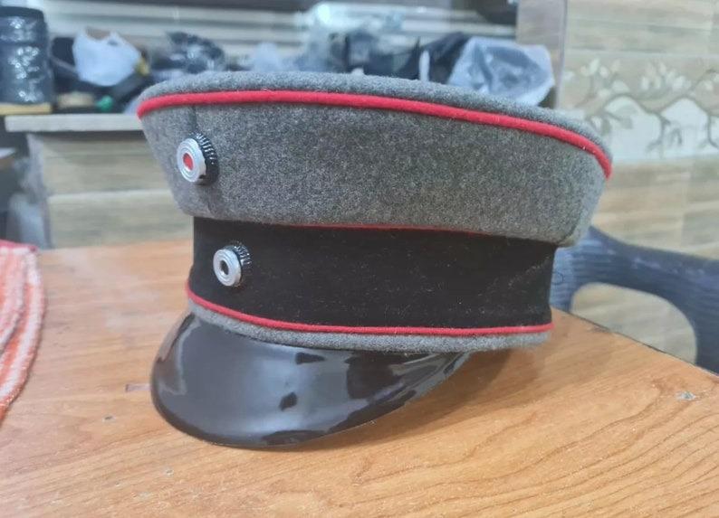 WWI German M1910 Officer Visor Cap – Handmade Military Replica ...