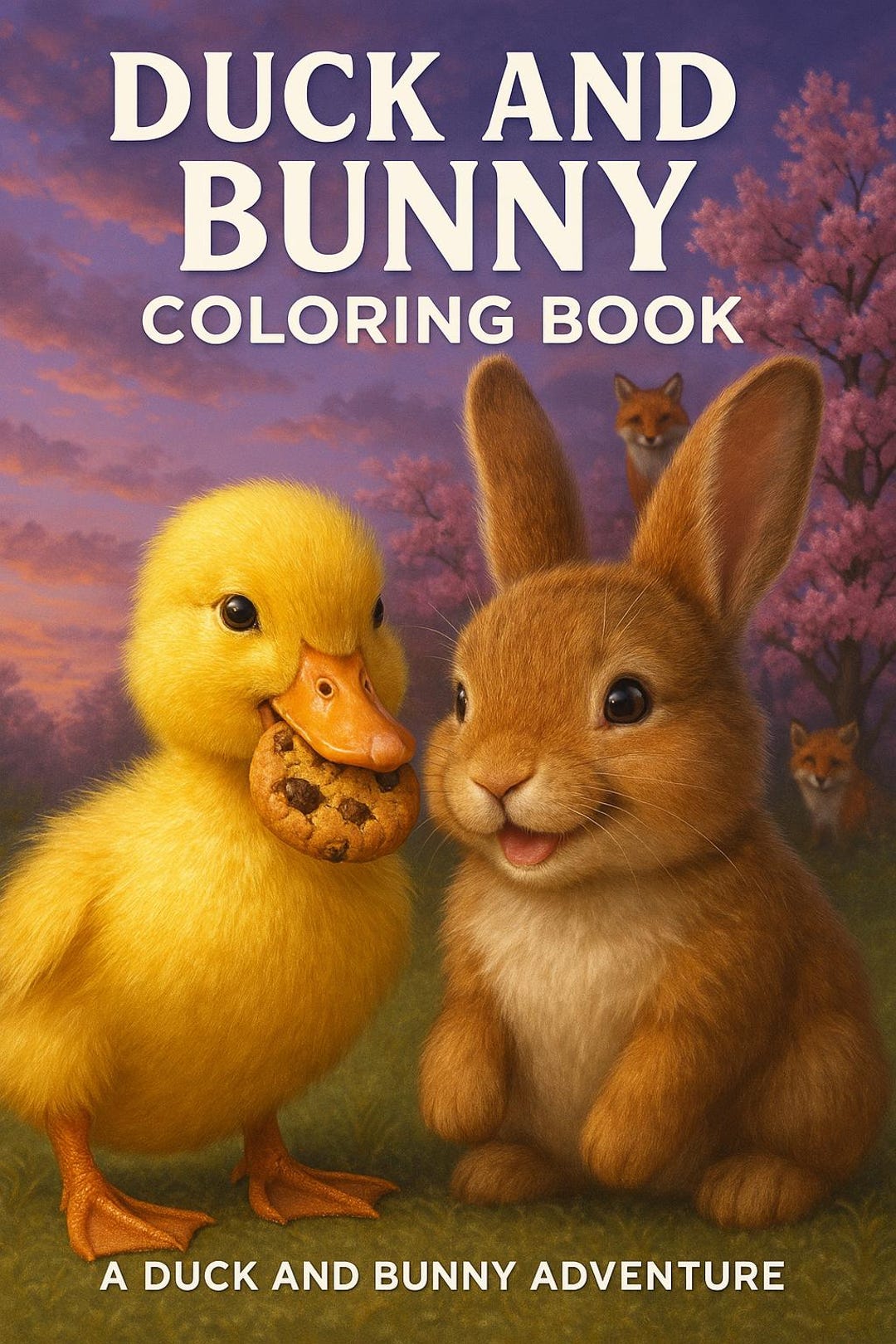 Duck and Bunny Coloring Book - Etsy