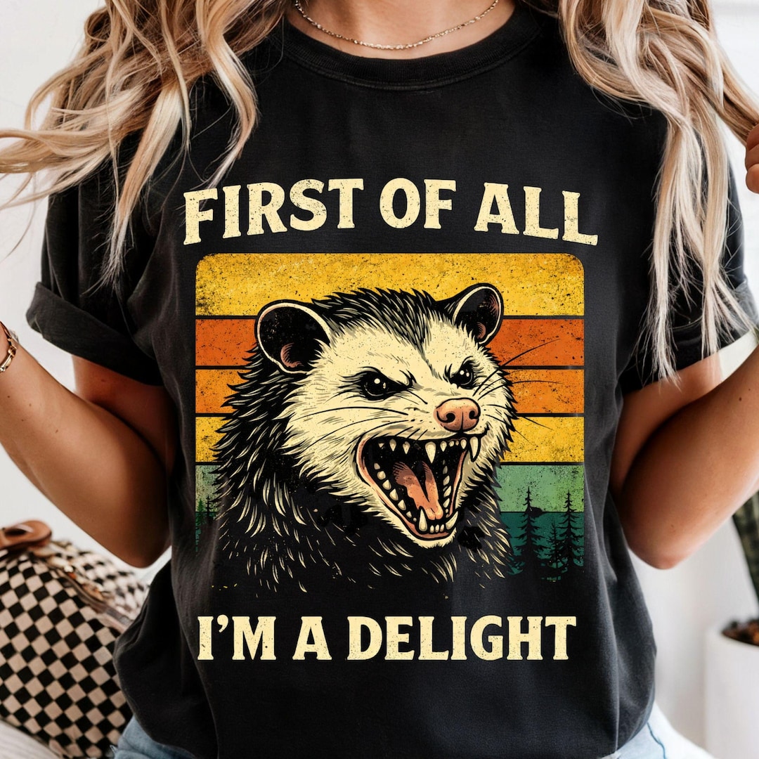 First of All I'm A Delight, Angry Opossum PNG, Funny Animal Humor ...