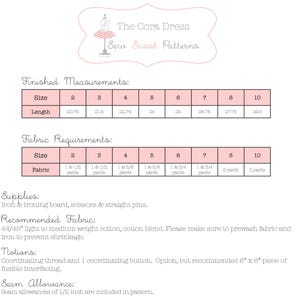 INSTANT DOWNLOAD- Cora Dress (sizes 2 to 10) PDF Sewing Pattern and ...