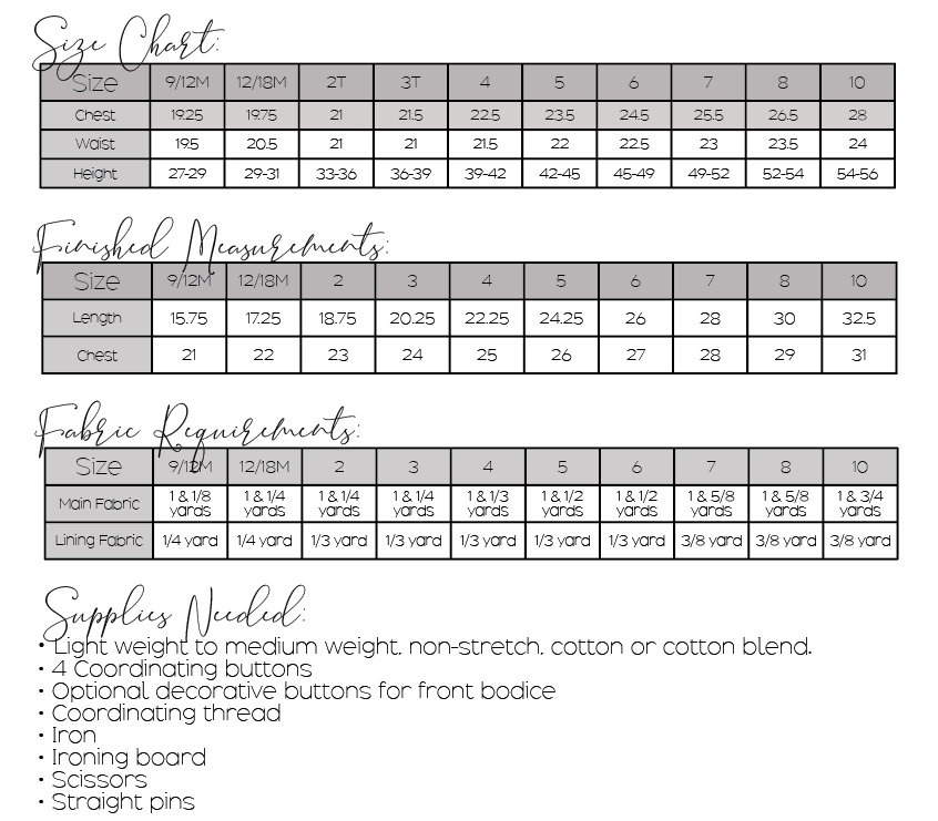 INSTANT DOWNLOAD Ella Dress sizes 6/12 to months to 10 PDF | Etsy