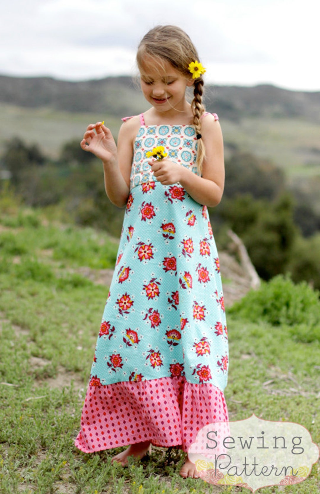 INSTANT DOWNLOAD- Halley Maxi Dress (size 2T to Size 8) Pdf Sewing ...