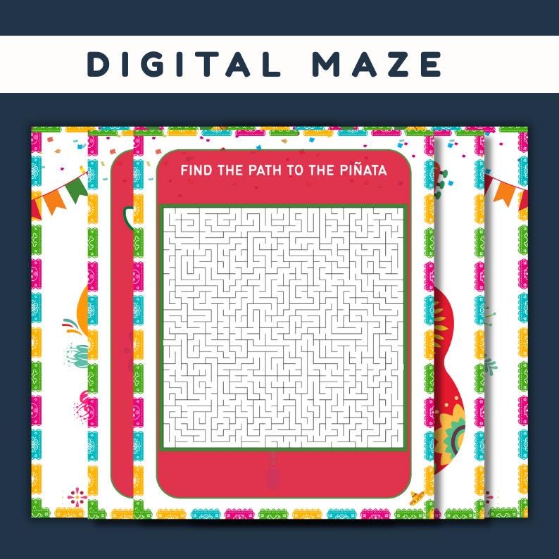 Cinco De Mayo Games Printable Bundle Funny Kids Activities, Word Search ...