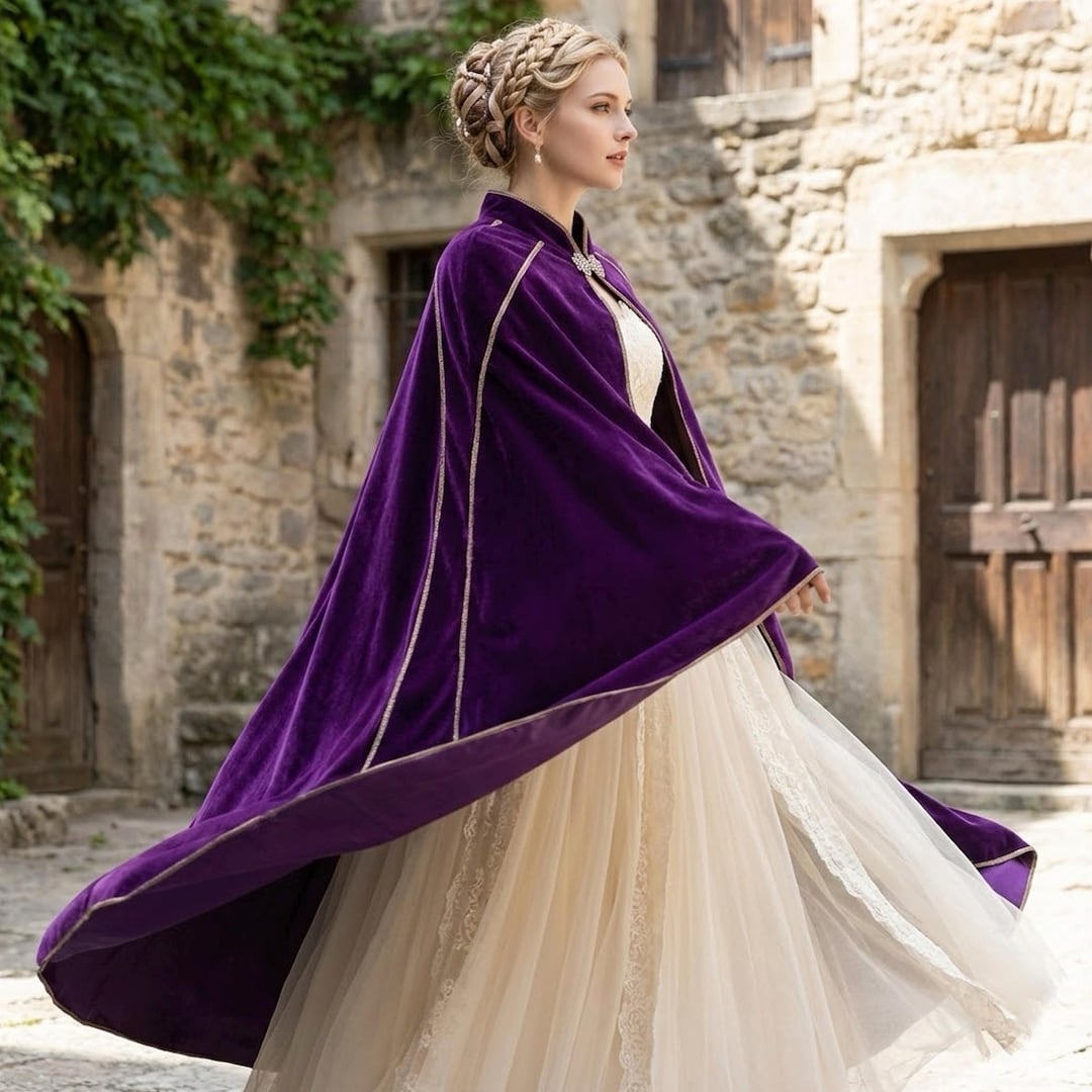 Victorian Elven Cape - Renaissance Royal Mage Mantle Coat for Elf Queen ...