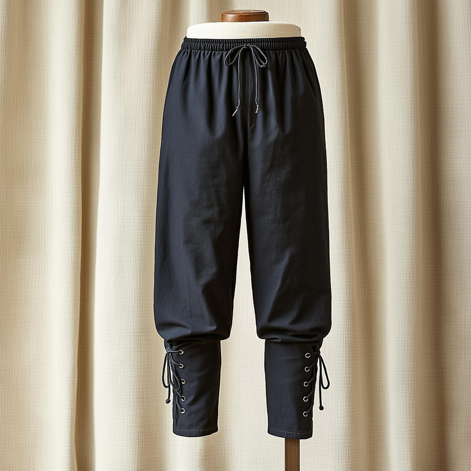 Eco Friendly Medieval Trousers Lace-up, Renaissance Linen Cotton Viking ...