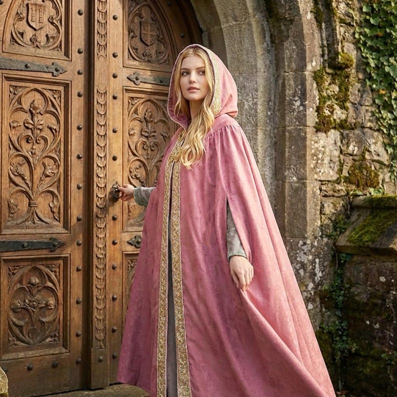 Renaissance Elven Cape Hood - Renfaire Women Medieval Hooded Cloak for ...