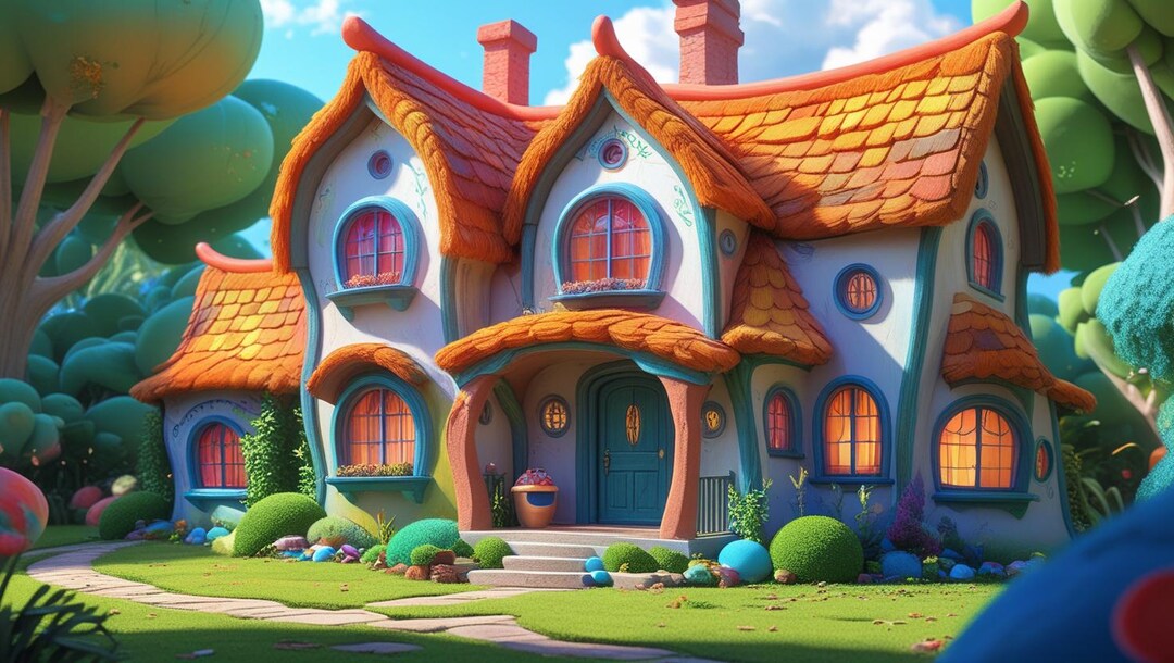 Cartoonic House Art and Design - Etsy