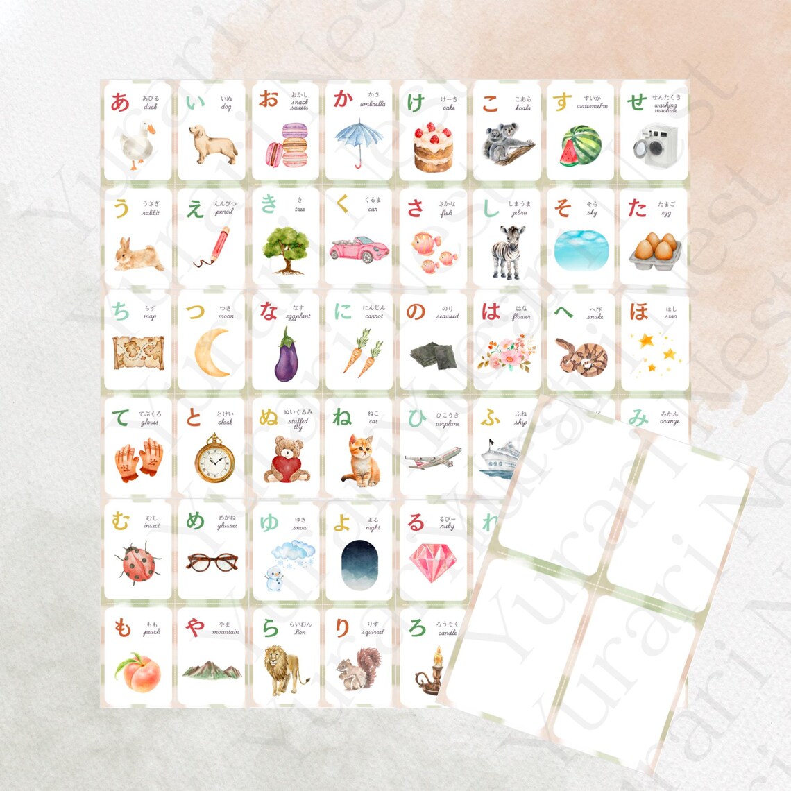 Printable Hiragana Flashcards | Montessori Style | Japanese Alphabet ...