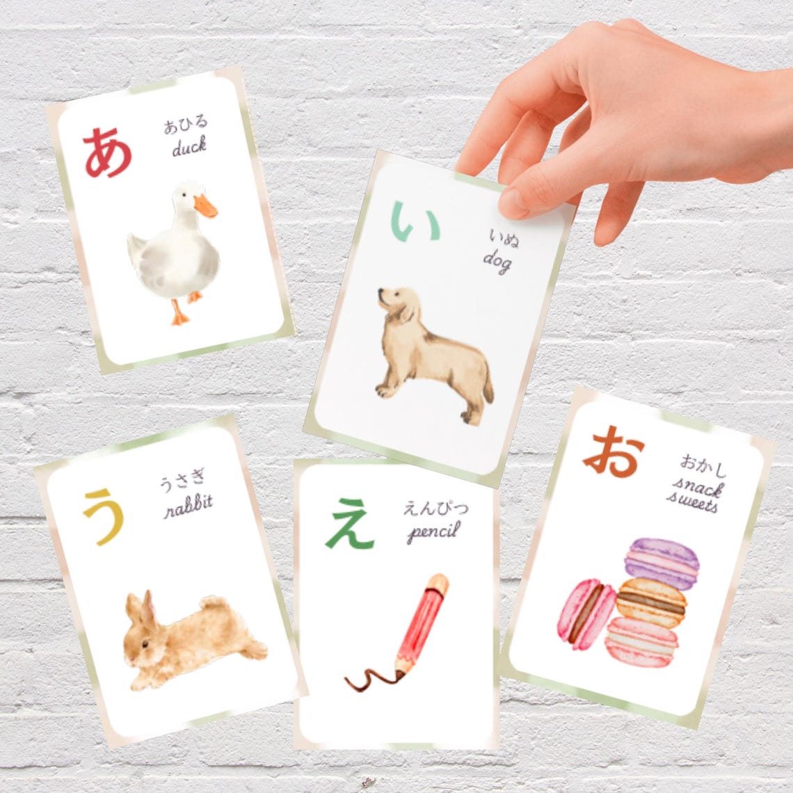 Printable Hiragana Flashcards | Montessori Style | Japanese Alphabet ...