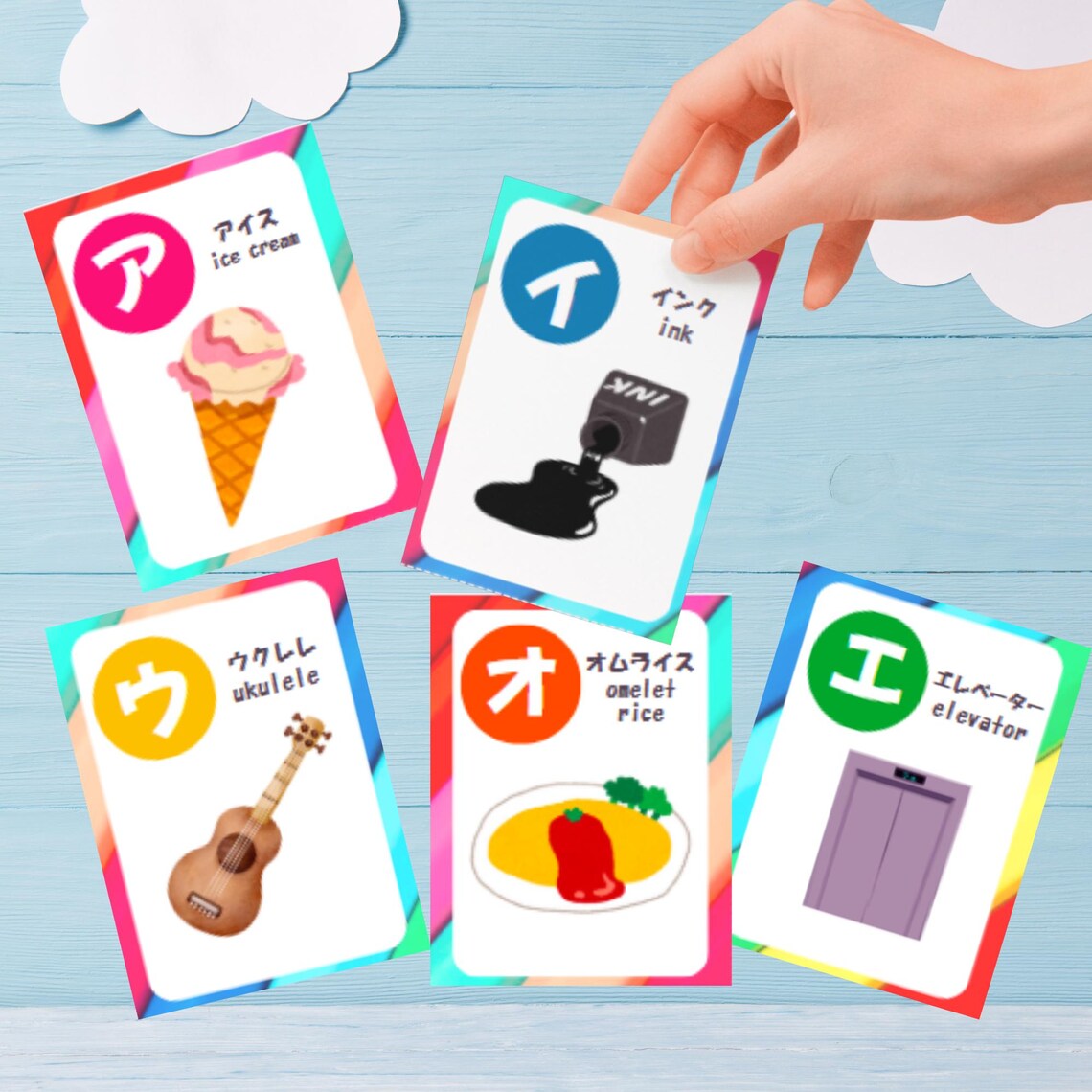 Printable Katakana Flashcards + Chart | A4 / US Letter / A3 | Japanese ...